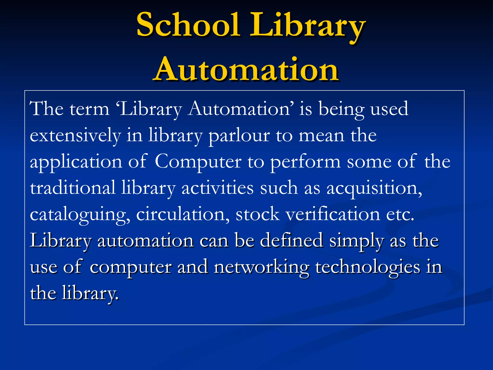 School library automation | PPT