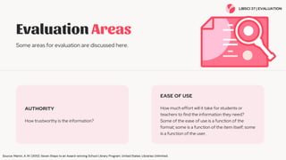 School Library: Evaluation | Presentation | PPT