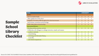 School Library: Evaluation | Presentation | PDF