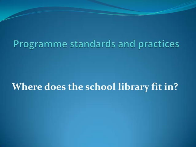 School library in IB standards and practices | PPT