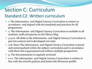 School library in IB standards and practices | PPT