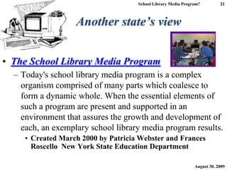 What is a School Library Media Program? | PPTX