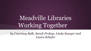 School Library Program Assessment - Group Project | PPT