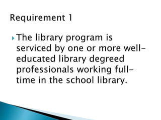 School library staffing | PPTX