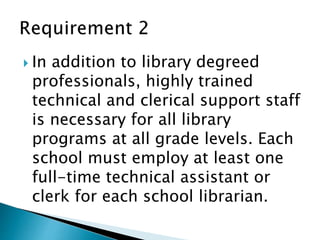School library staffing | PPTX