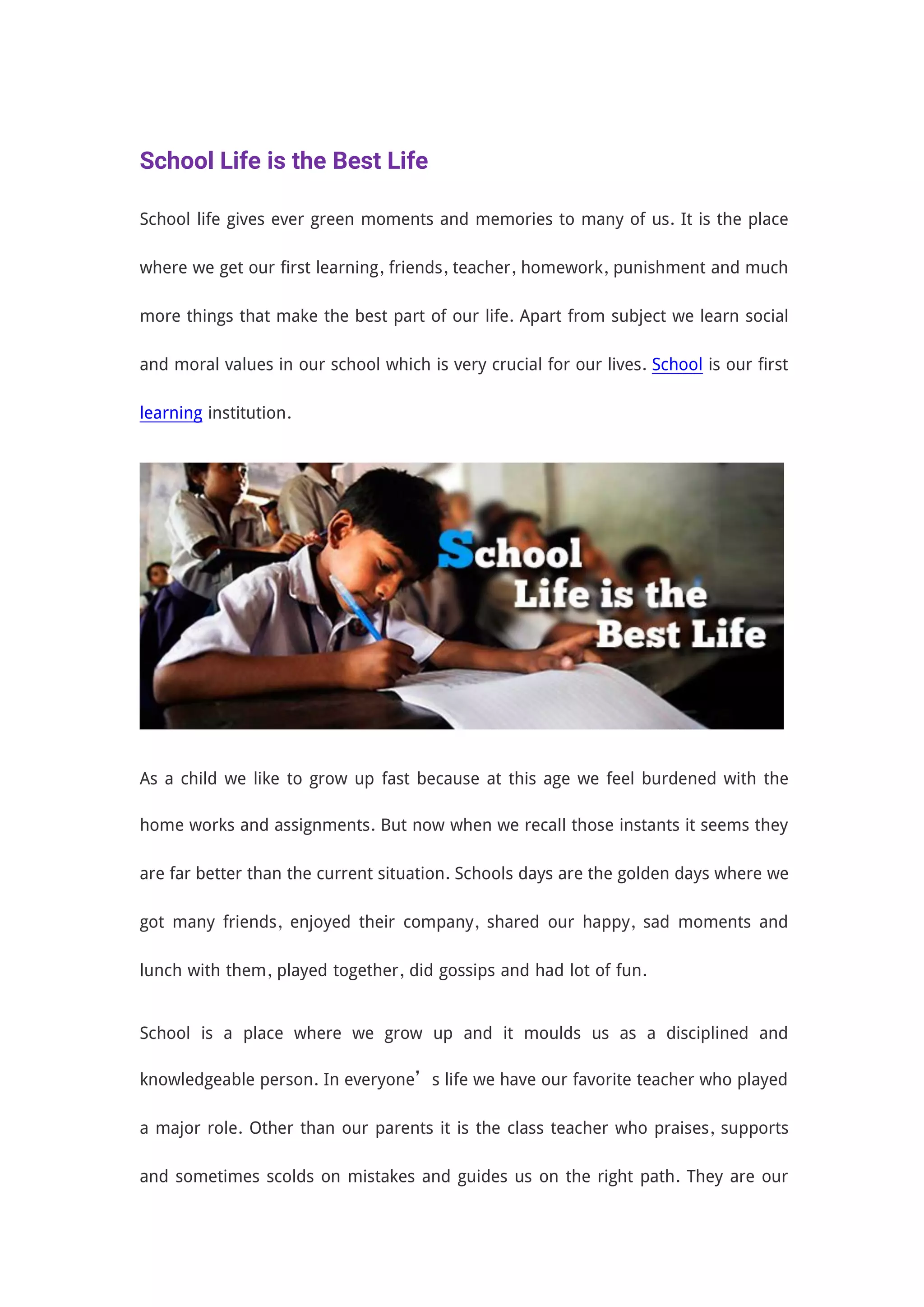 School life is the best life | PDF