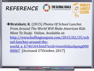 Every Plate Tells a Story: School Lunches From Around The World | PPTX