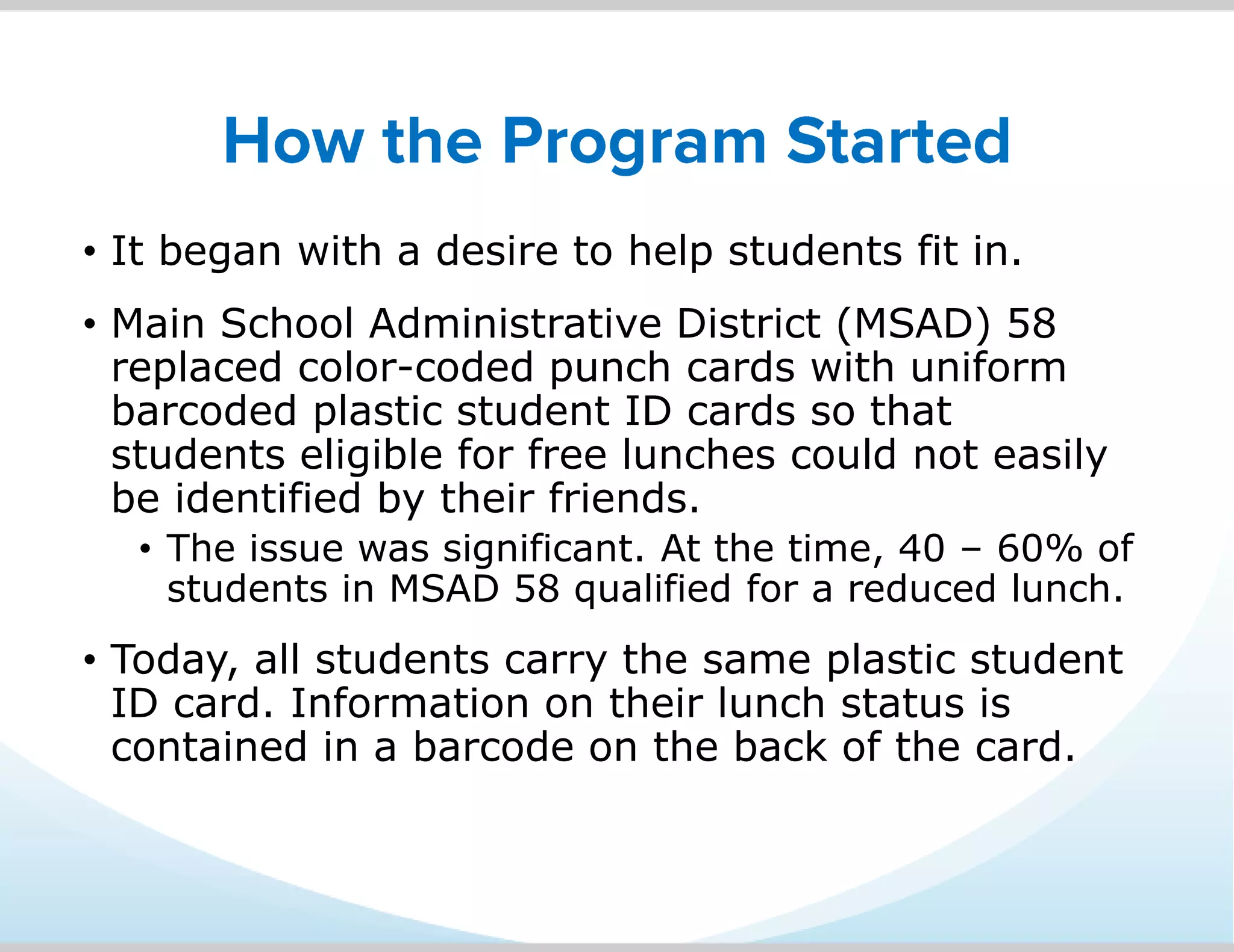 How to Implement a K-12 School Lunch Card Program | PPSX