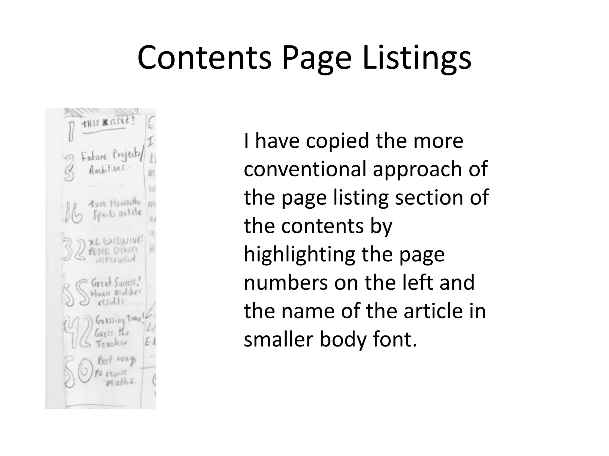 School magazine: Contents and Article Drafts | PPTX