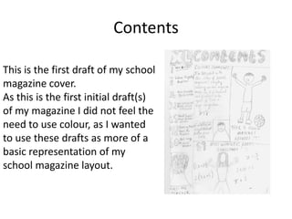 School magazine: Contents and Article Drafts | PPTX