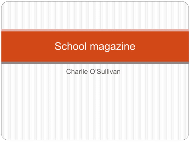 School magazine design layout | PPT