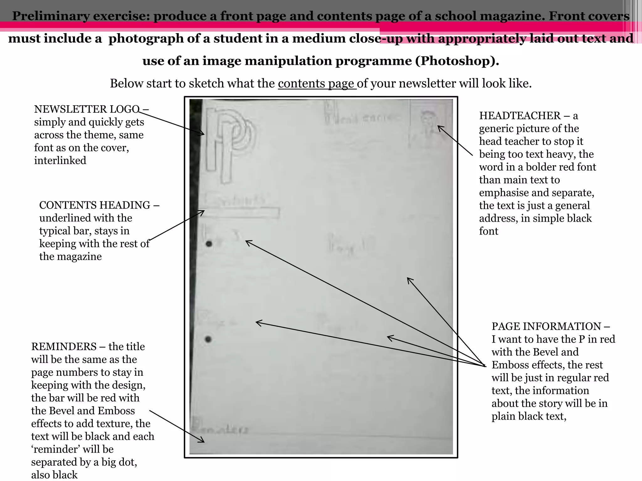 School Magazine - Preliminary Task | PPTX