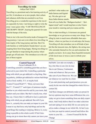 New Horizon Public School Airoli: School Magazine: 2019-20: Issue I | PDF