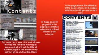 School magazine content page research | PPTX