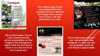 School magazine content page research | PPTX