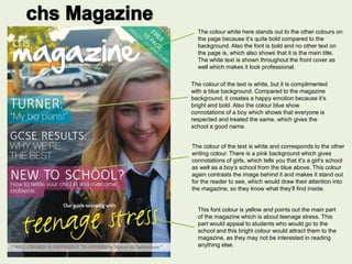 School Magazine Colour Analysis | PPT