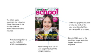 School magazine front cover | PPT
