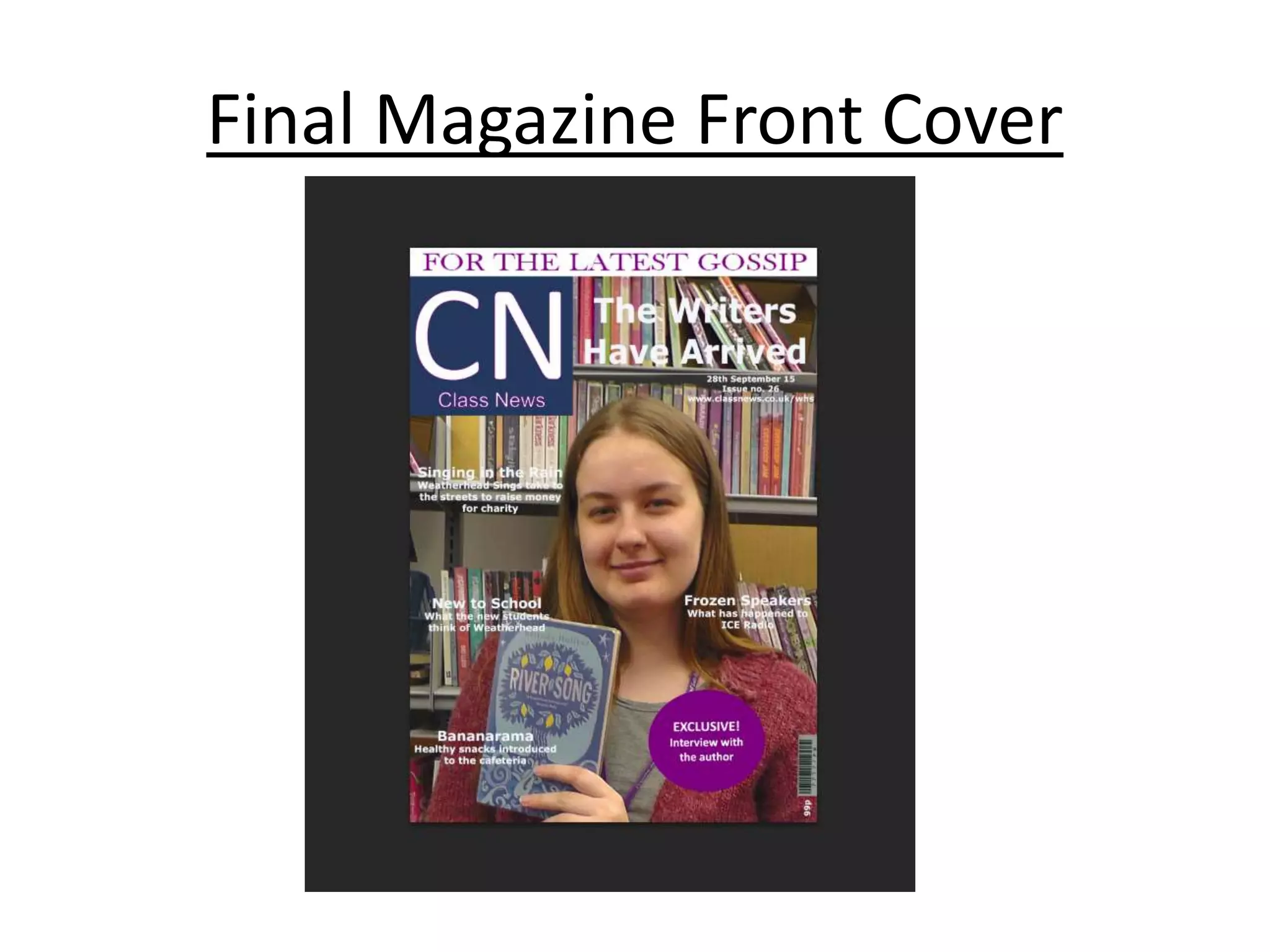 School magazine front cover powerpoint | PPT