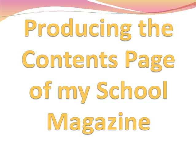 Contents Page of School Magazine | PPT | Desktop Publishing | Computer ...