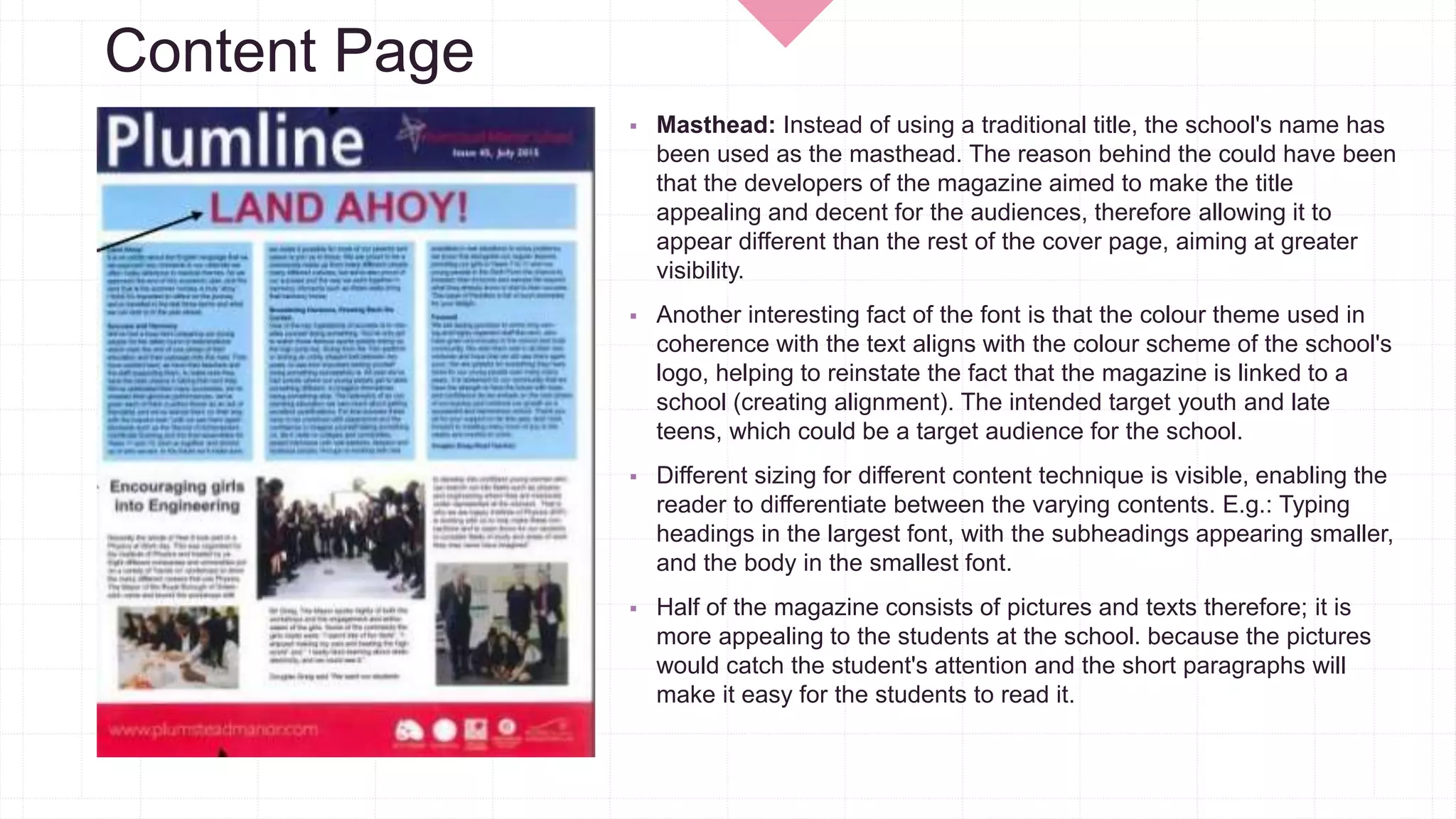 School magazine Analysis | PPT