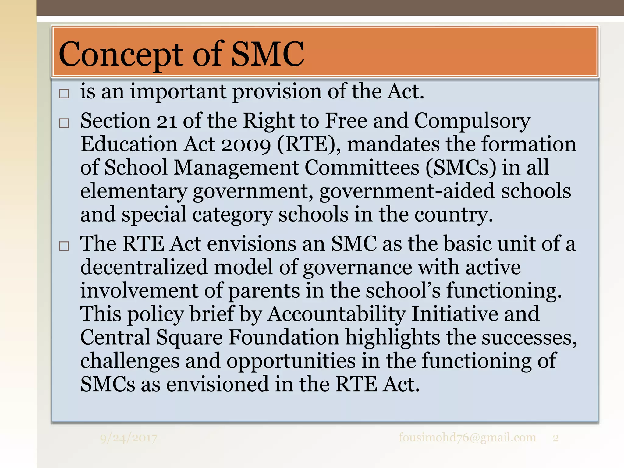 School management committee | PPTX