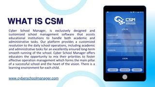 Efficient School Management System: Cyber School Manager | PPT