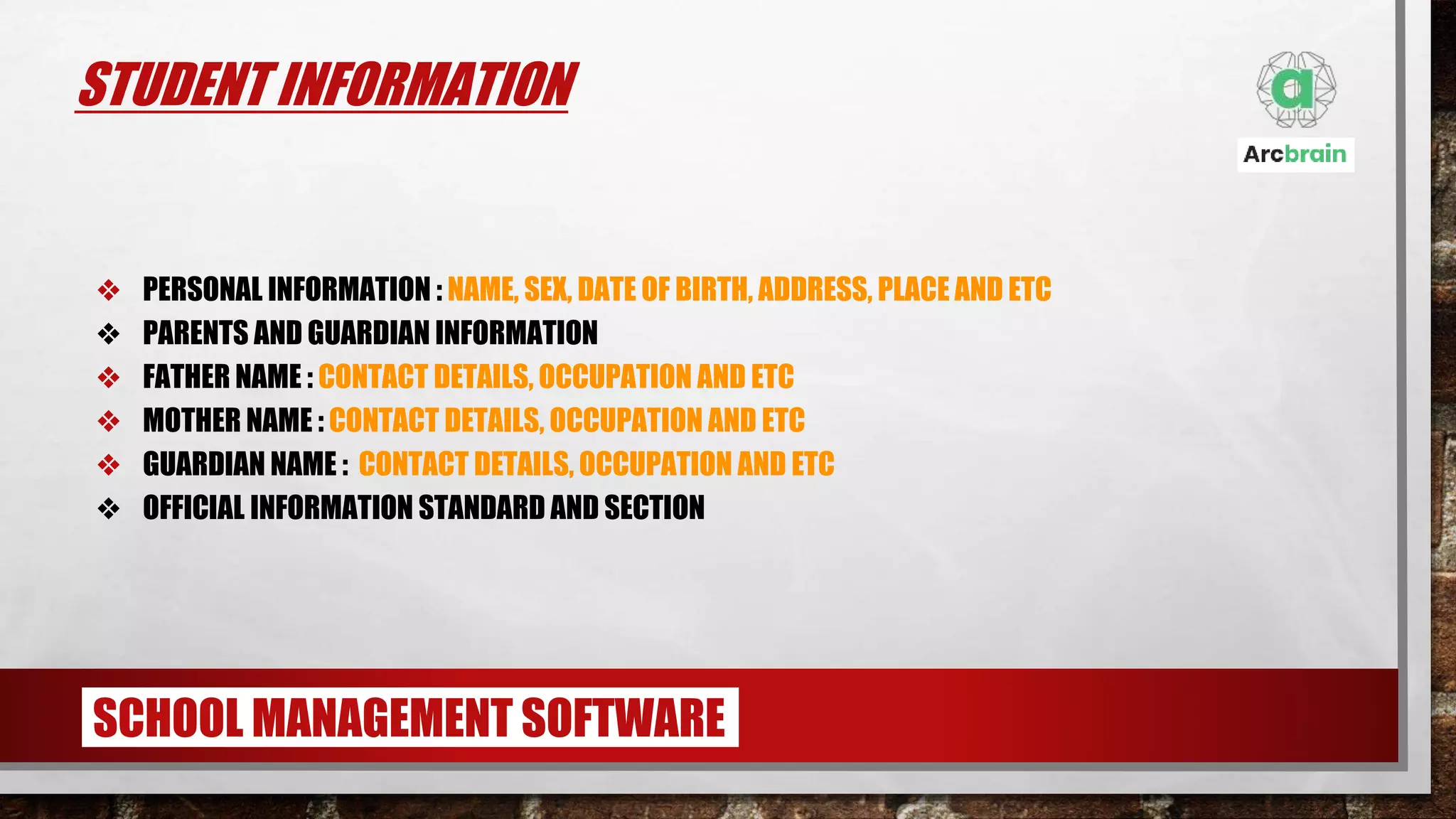 features of school erp software | PPTX