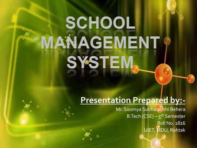 School management system | PPTX | Databases | Computer Software and ...