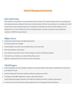 white paper : School Management System | PDF