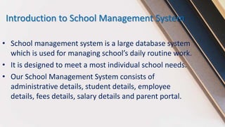 School management system | PPTX