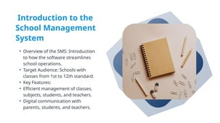 School Management System developed by infoskaters | PPTX | Education