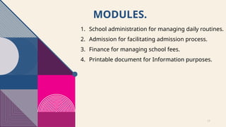 School management system demo for schools with data and information | PPTX
