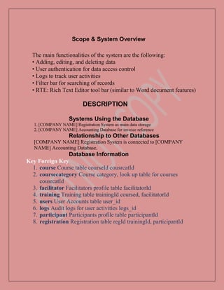 School Database Management System | DOCX