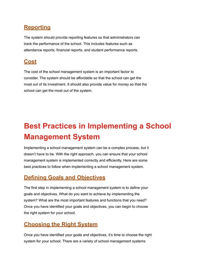 A Comprehensive Guide to School Management System | PDF