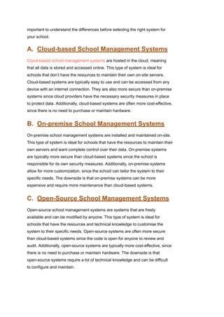 A Comprehensive Guide to School Management System | PDF