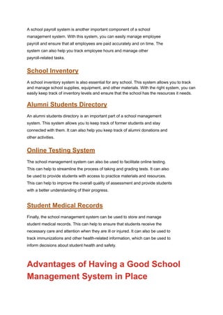 A Comprehensive Guide to School Management System | PDF