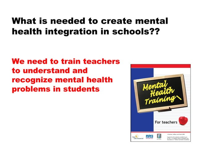 School Mental Health | PPT | Education