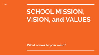 SCHOOL MISSION, VISION, and VALUES.pdf | Professional School ...