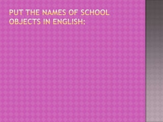 School objects and famous people | PPTX