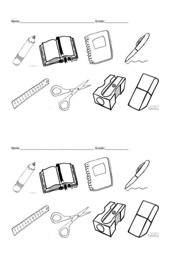 Classroom Objects Coloring Pages Sketch Coloring Page