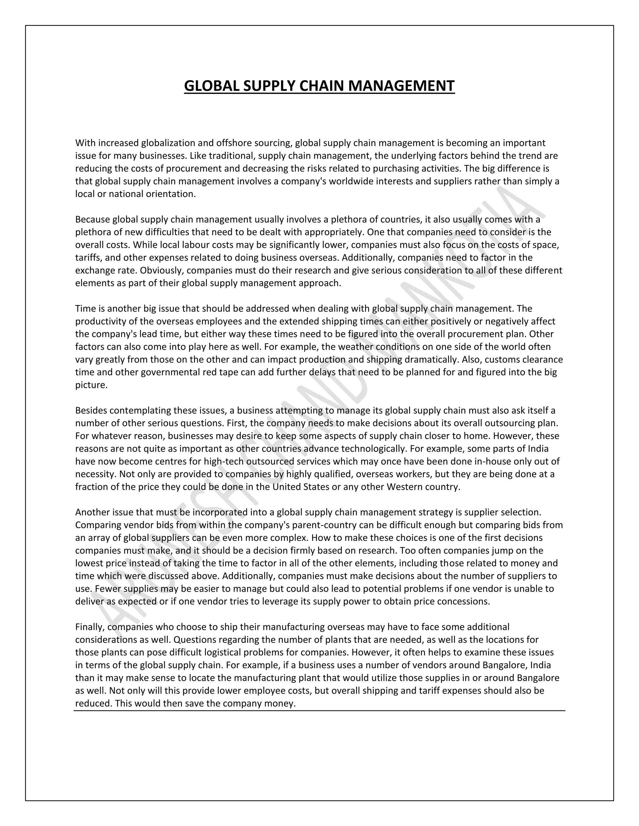 School Of Agriculture & Supply Chain Management - Concept Project Report | PDF | Agriculture ...