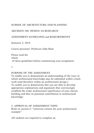 SCHOOL OF ARCHITECTURE AND PLANNINGARCHGEN 300 DESIGN AS .docx