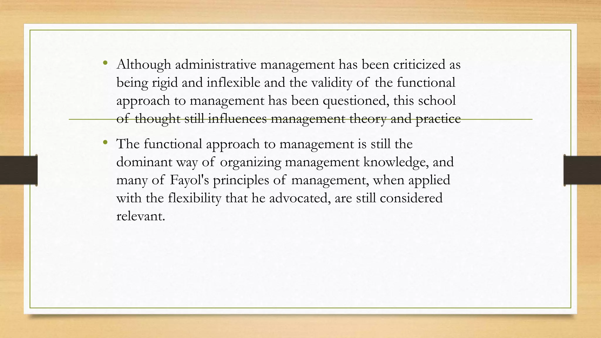School of management thoughts | PPTX