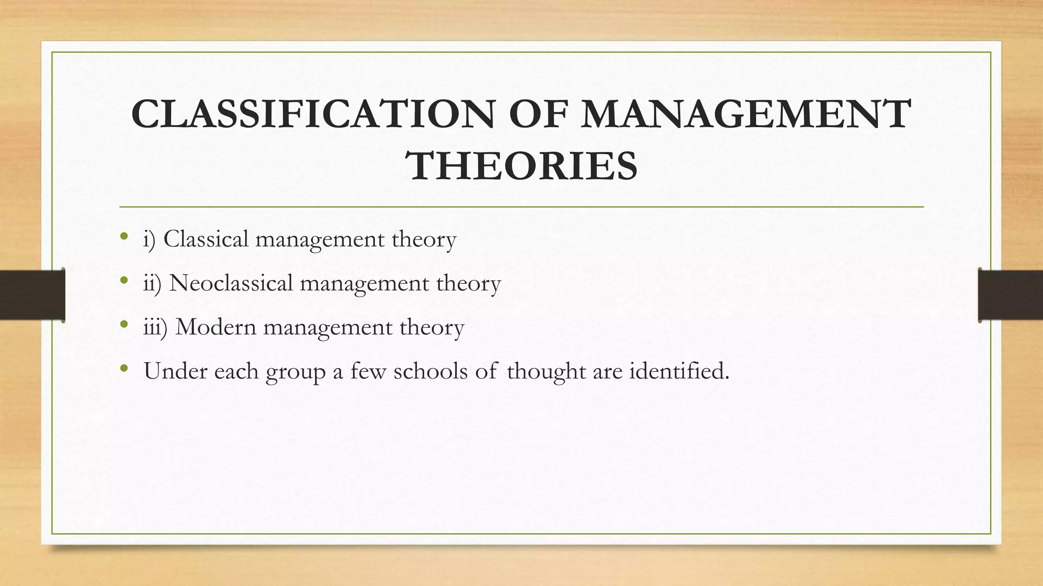 School of management thoughts | PPTX