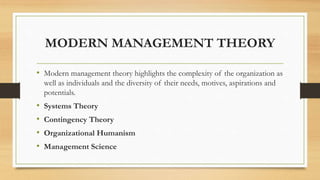 School of management thoughts | PPTX