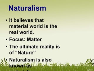 School of philosophy naturalism | PPT