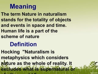 School of philosophy naturalism | PPT