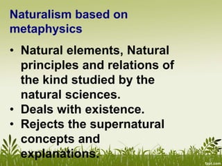 School of philosophy naturalism | PPT