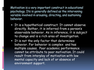 School of Psychology - Motivation | PPTX