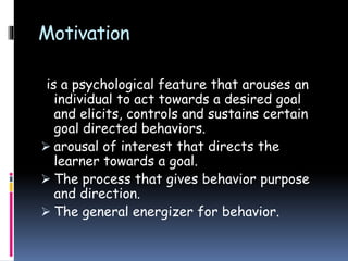 School of Psychology - Motivation | PPT